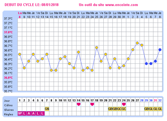 courbe température: ovulation?